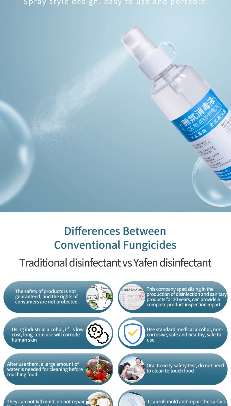 Antiseptic Antimicrobial 75% Ethanol Alcohol Hand Air Disinfectant Spray - Buy 75% Alcohol Hand ...