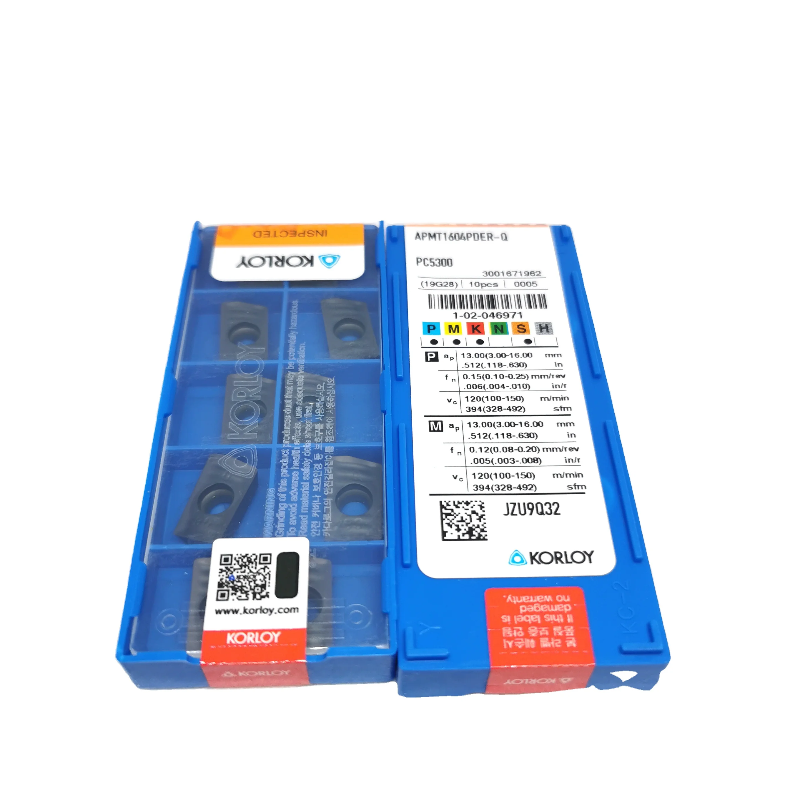 Apmt1604pder-q Pc5300 Korloy Apmt1135 Tungsten Carbide Inserts Milling Inserts Milling Cutter ...