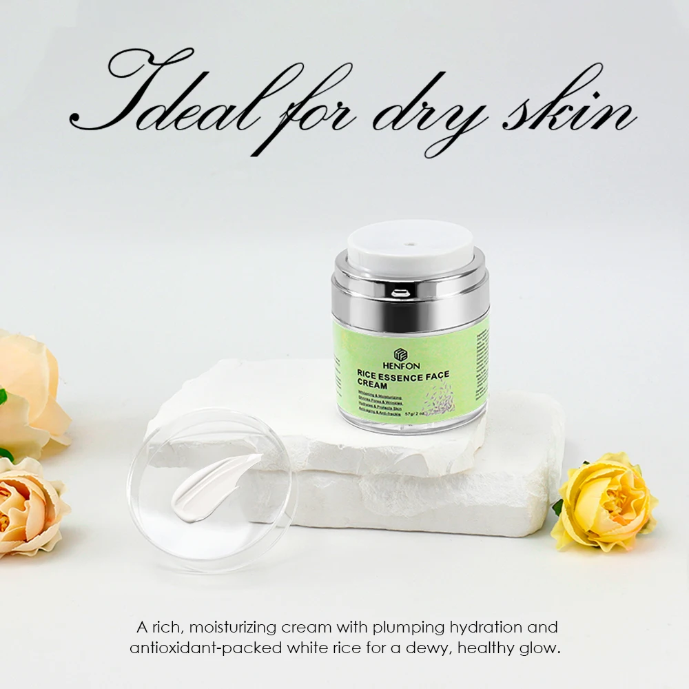 Private Label Oem White Rice Face Cream Whitening Skin Moisturizing ...