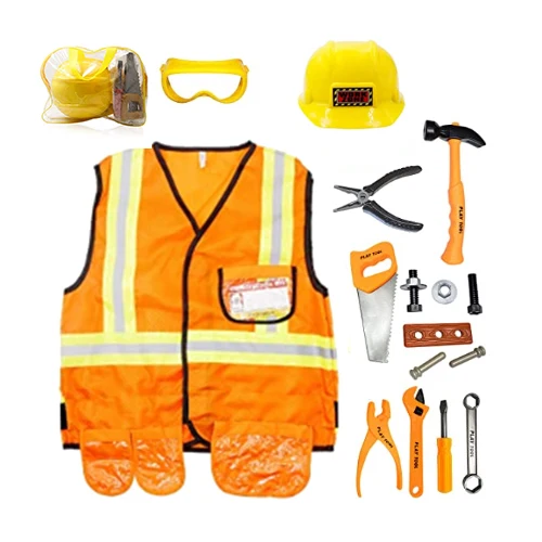 Children’s Uniform Engineer Tools Toy Set for Pretend Play