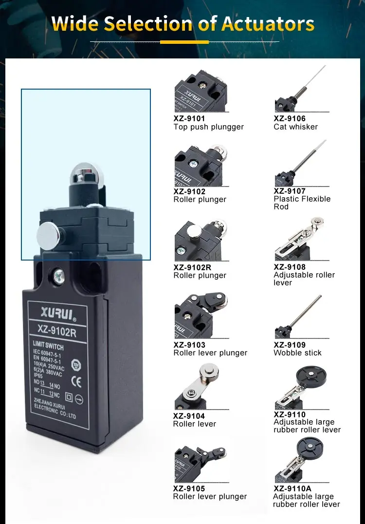 Xurui Tuv&rohs Xz-9 Series 10a Travel Limit Switch 12v Electric Crane ...