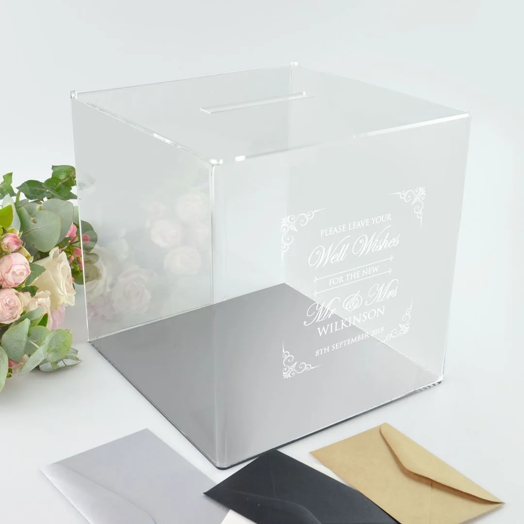 A&c Acrylic Wishing Well Box Acrylic Card Box Wedding Card Box - Buy ...