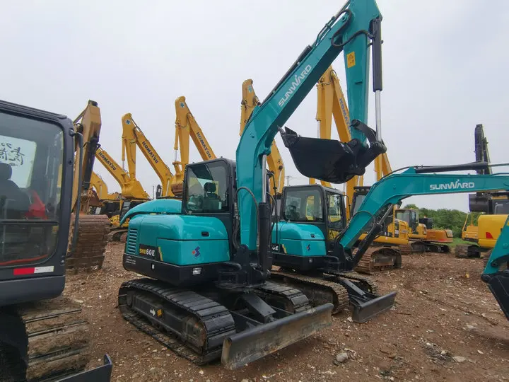 Sunward Swe60e Used Excavator 6ton Mini Small Hydraulic Bucket Swe60 ...