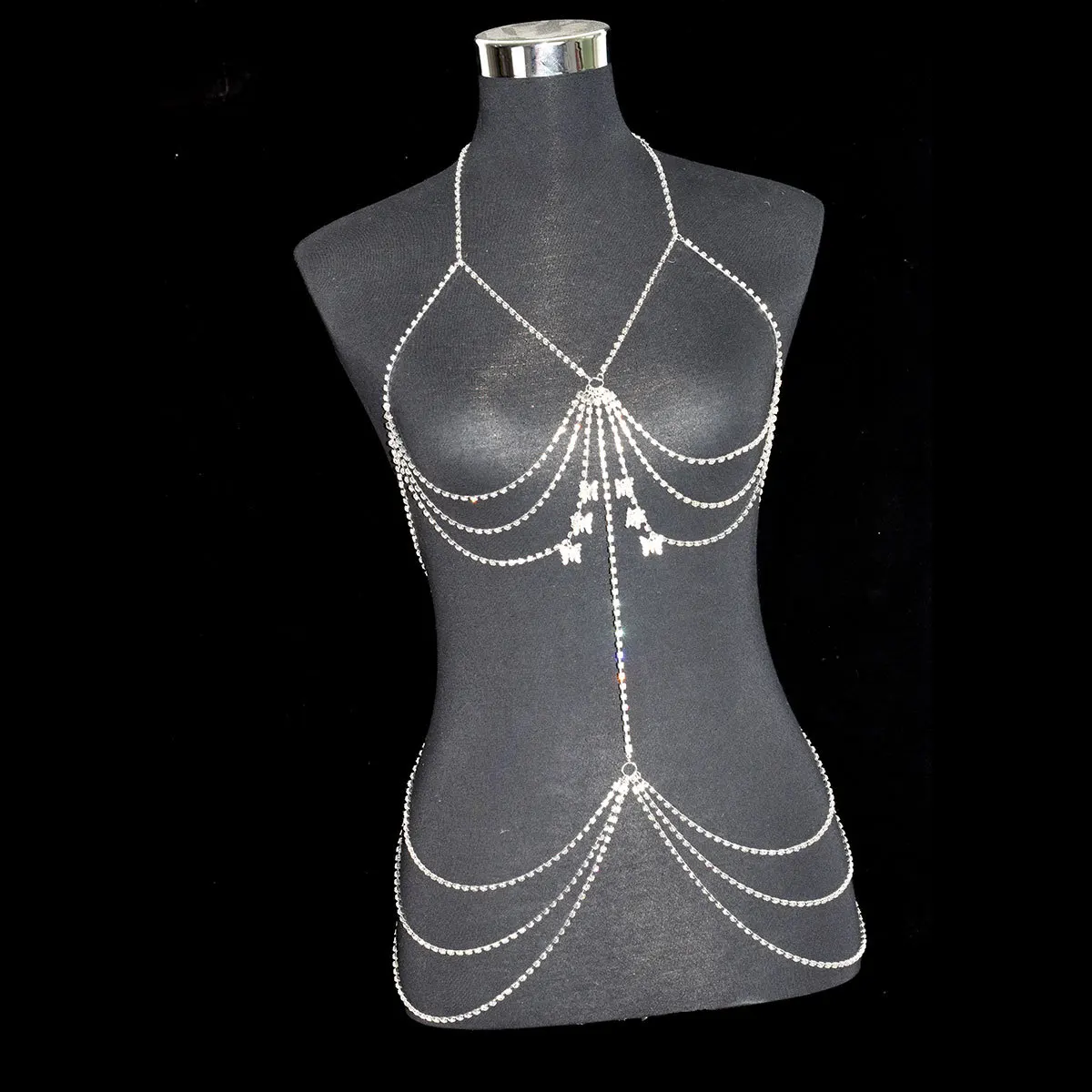 Sexy Crystal Diamond Belly Waist Body Chain Bikini Crystal Waist Chain
