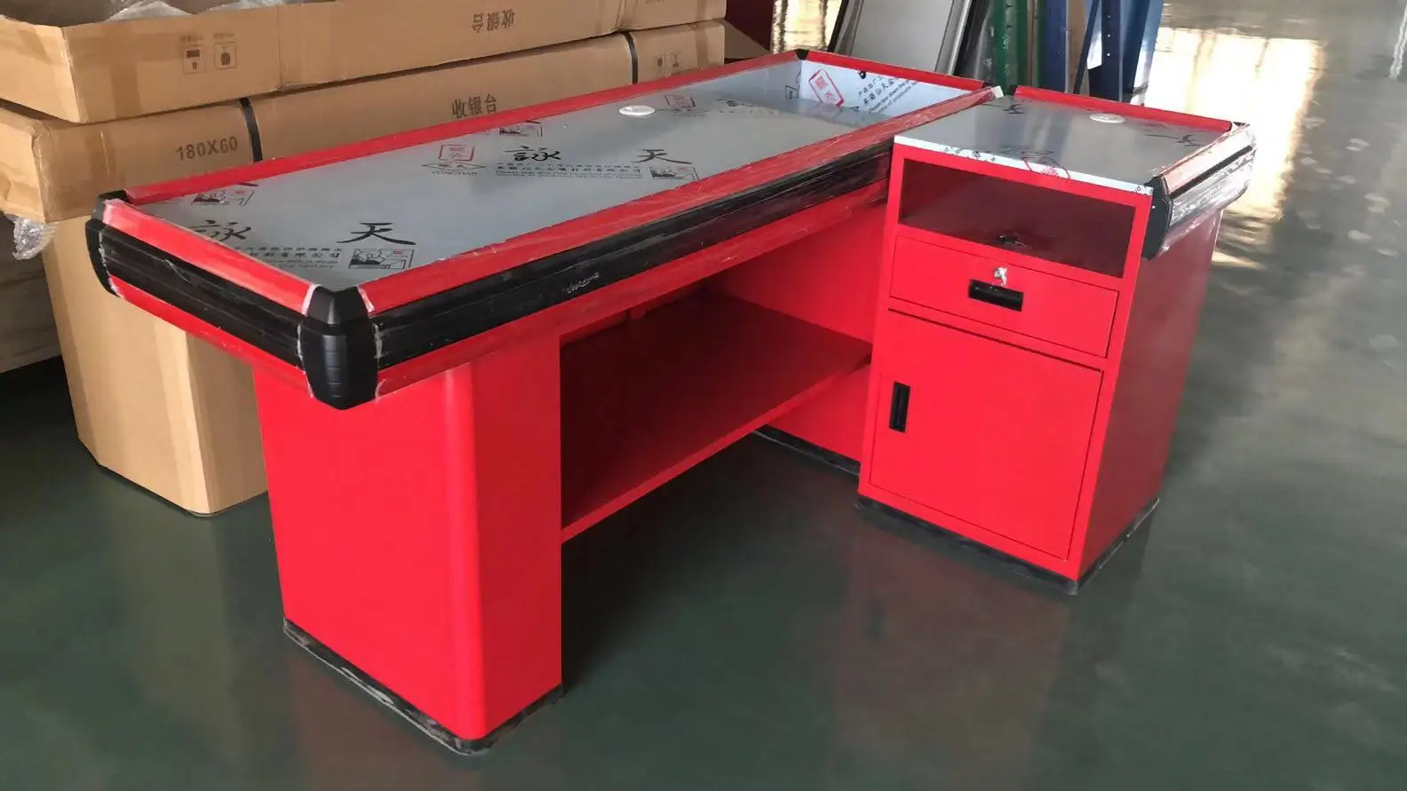 2020 New Style Can Be Customized Supermarket Cashier Counter Table ...