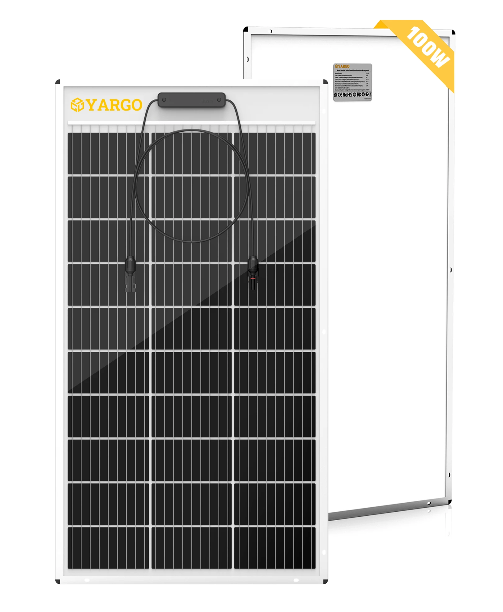 Europe Warehouse Yargo 100w Solar Panels,Ip67 Single Crystal Solar ...