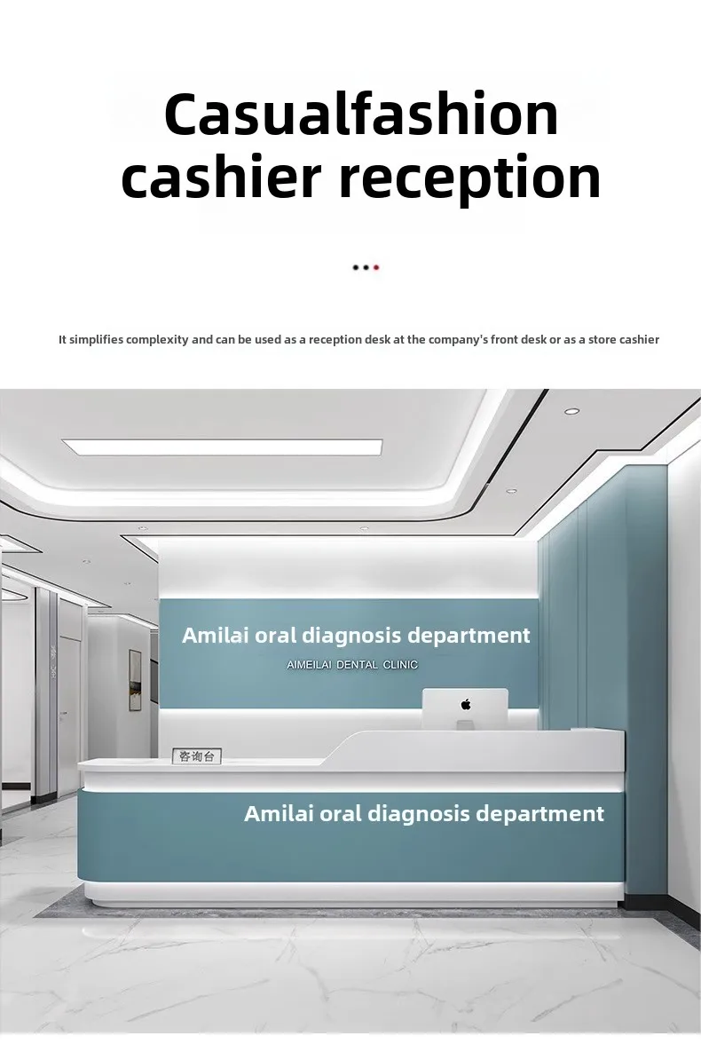 Modern Design Hospital Front Desk Reception Desk for School Pre ...