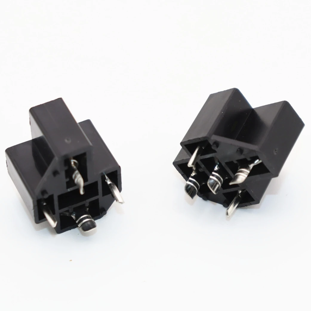 80a 40a Pcb Automotive Relay Socket 4 Pin 5 Pins Socket Black Brass 12v ...