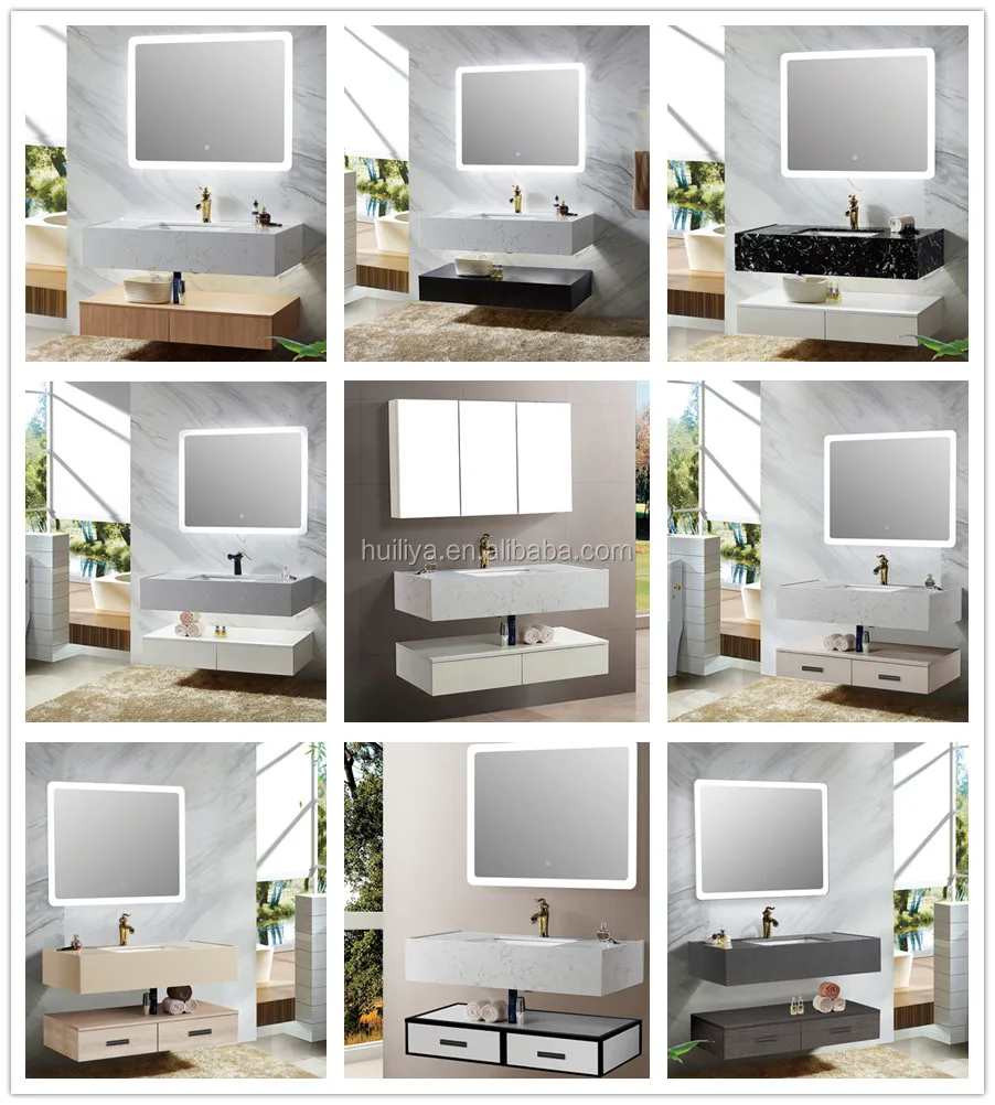 Waterproof Modern Bathroom Laundry Sink Cabinet with Washing Machine