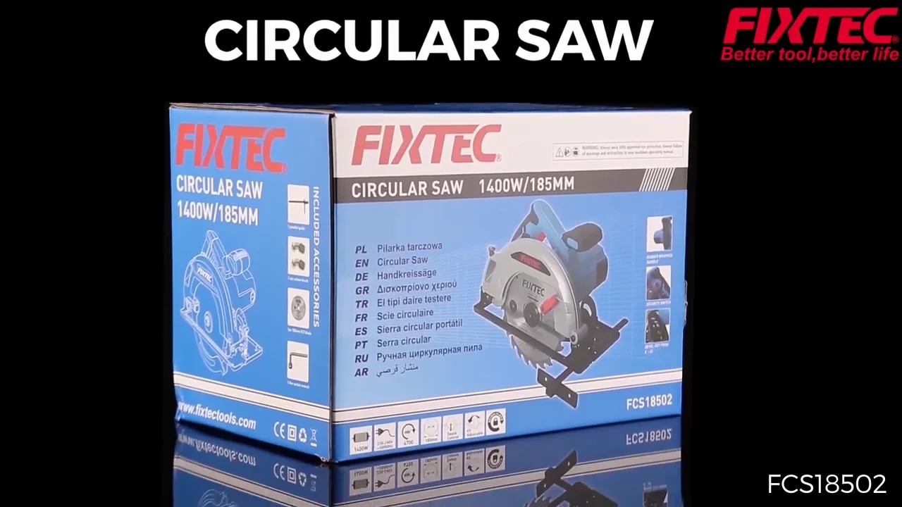 Fixtec Wood Saw Machines Portable 185mm Electric Wood Handheld Corded ...