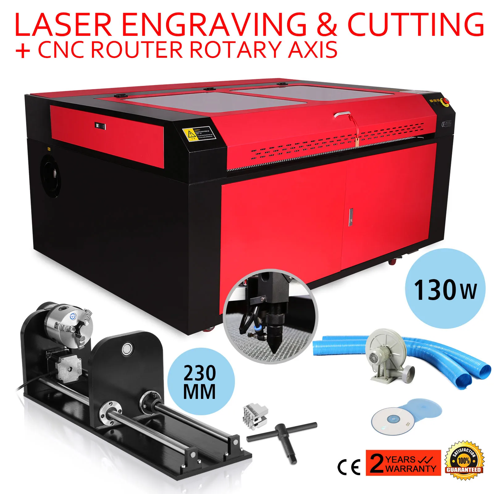 Vevor 1490 100W CO2 Laser Engraving Cutting Machine - High Precision ...