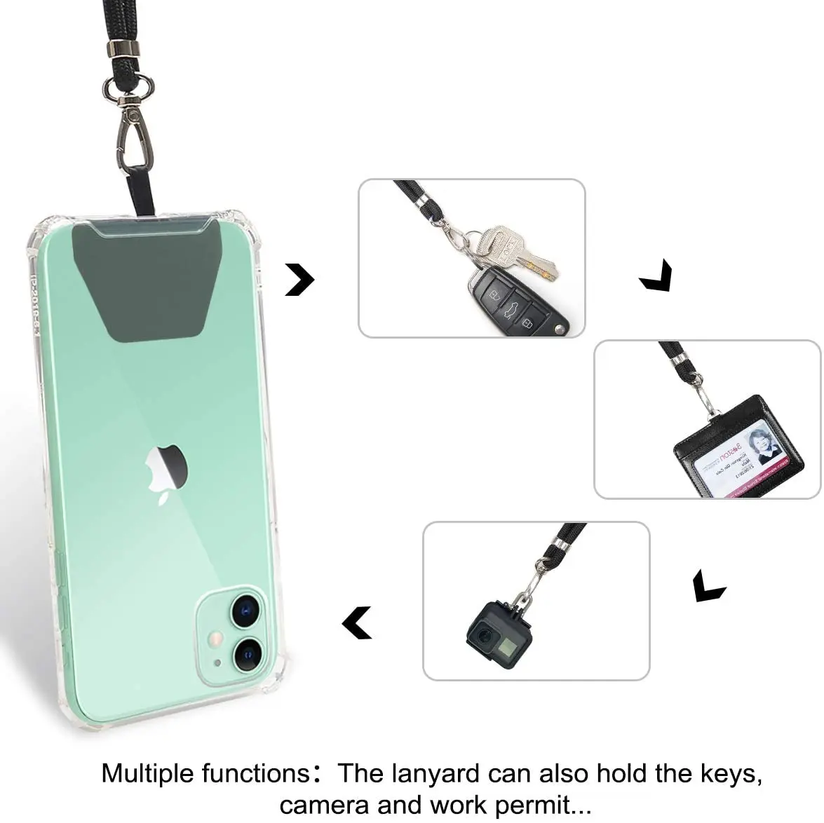 Universal Crossbody Length Adjustable Mobile Phone Strap,Phone Neck ...