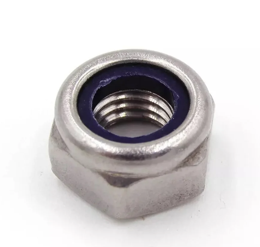 Stainless Steel Ss304 Ss316 Hex Nylon Insert Locknuts Elastic Stop Nuts ...