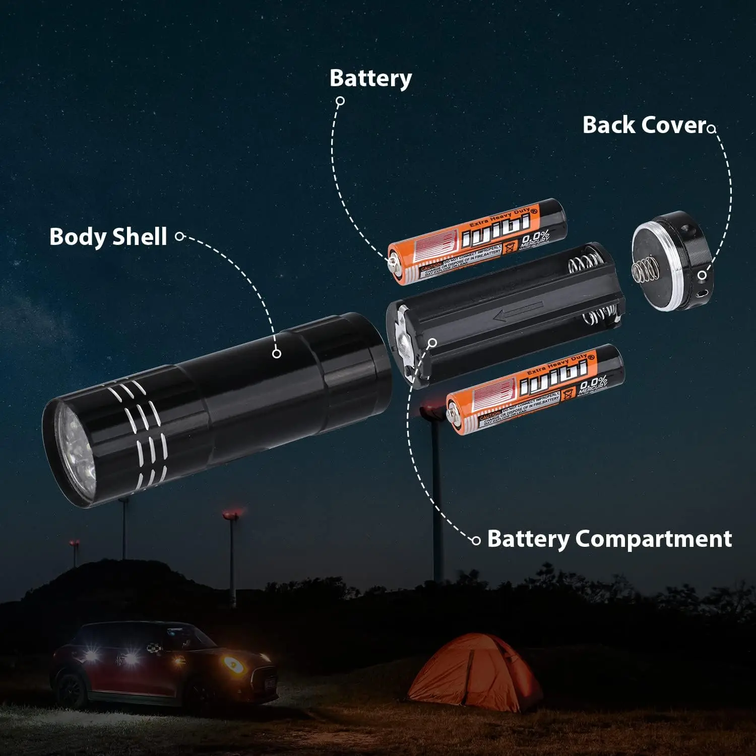 Cheap Flashlight Gift 9-LED Mini Flashlight Aluminum Alloy Portable ...