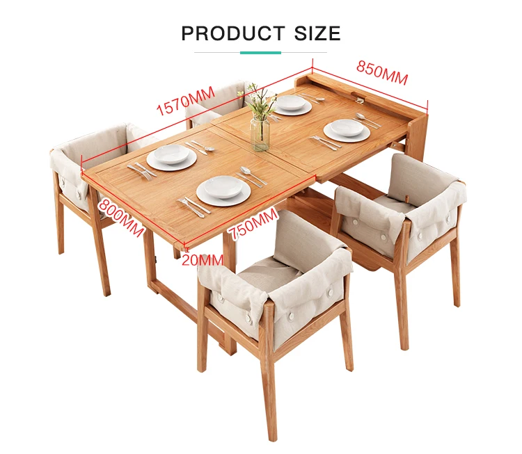 Simple Modern Dining Furniture - Burlywood Folding Table