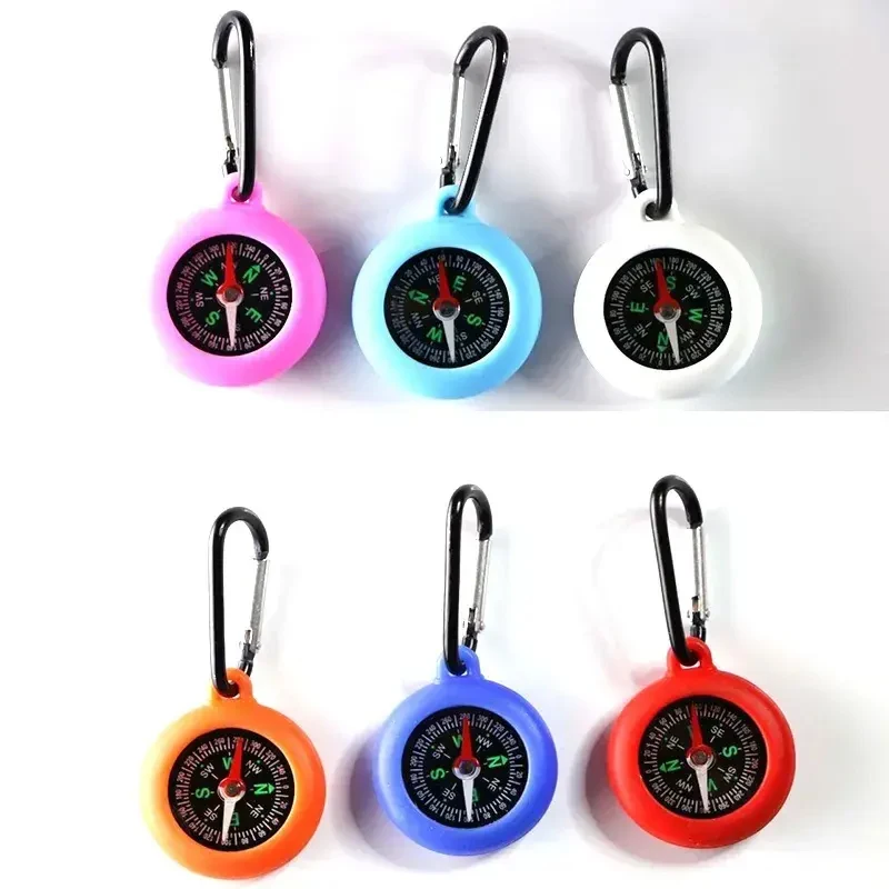 Outdoor Use Can Print LOGO Silicone Buckle Compass Mountain Buckle Hook ...