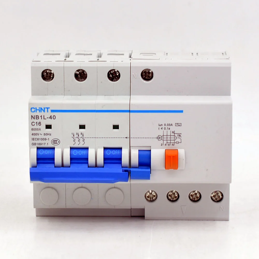 CHINT NB1L Residual Current Circuit Breaker - 2P C20A 30ma