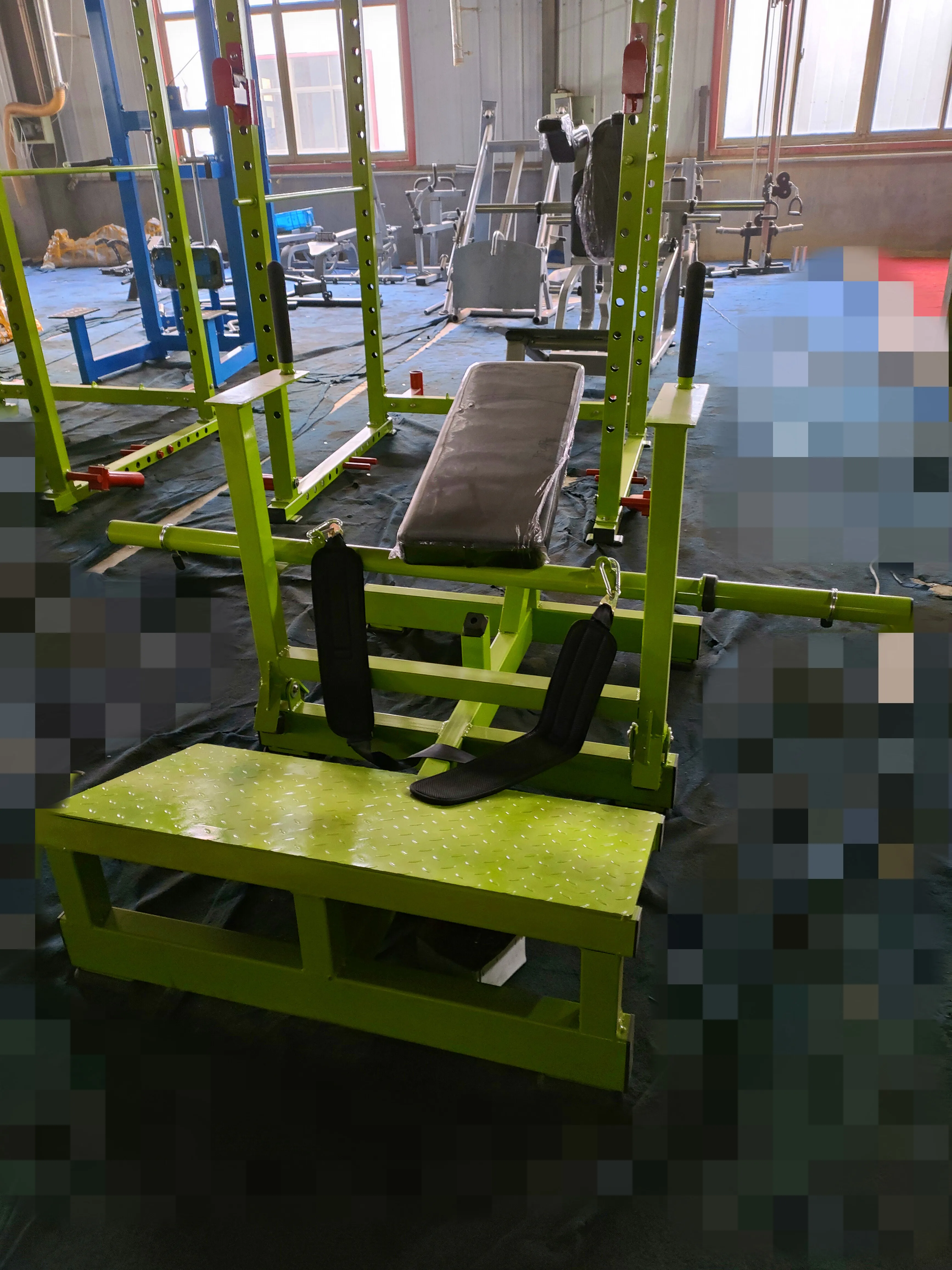 Fitness Plate Loaded Hip Thrust Machine Hip Thruster Glute Bridge ...