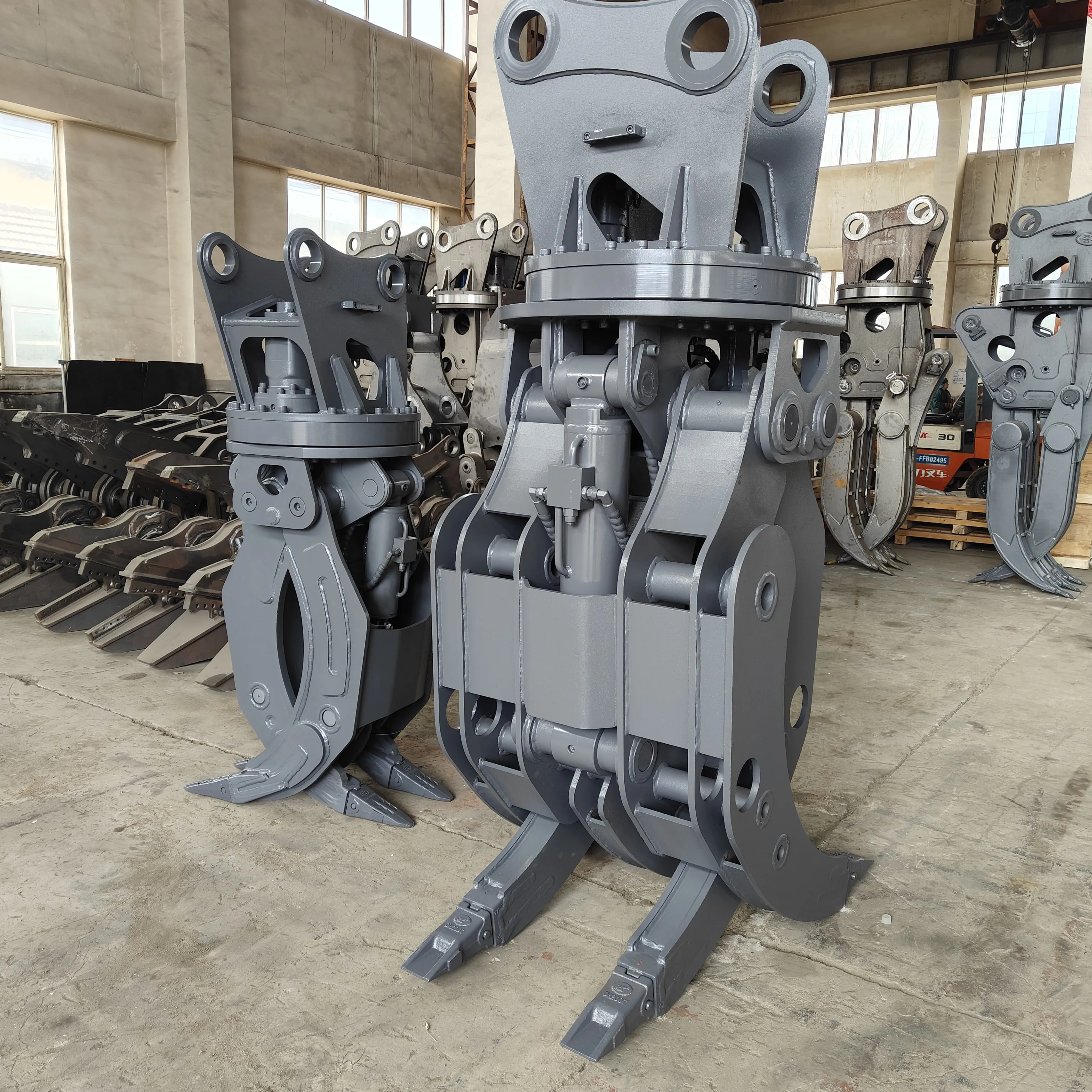 Excavator Wood Gripper/excavator Rotation Log Grapple/excavator Log ...