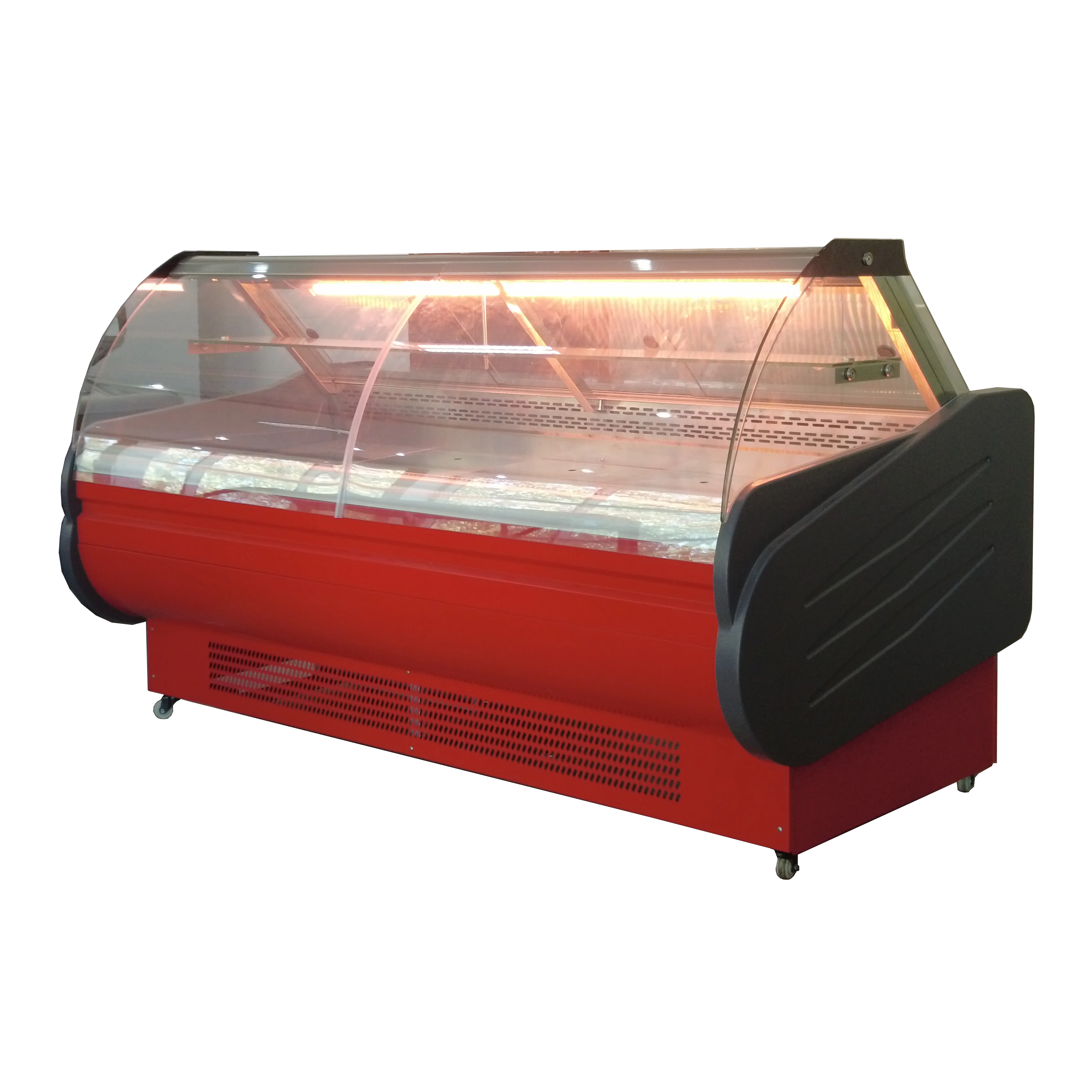 VICTORY KITCHEN Customized Supermarkets Display Meat Cabinets Chilled ...