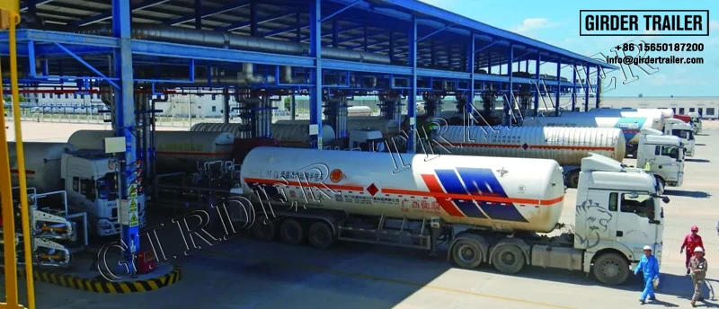 3 Axles 50 Cbm Truck Trailer Cryogenic Gas Liquid Oxygen Liquified ...