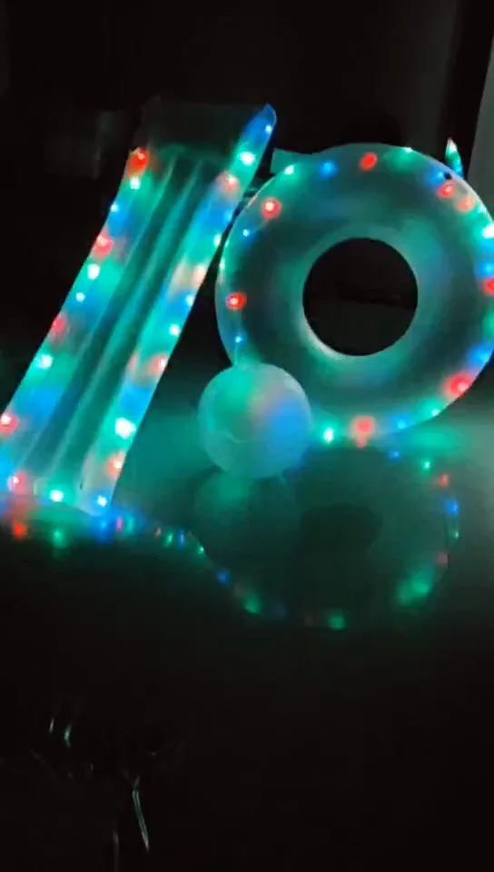 Led Flashing Swimming Pool Float Inflatable Toys Beach Multi-color ...