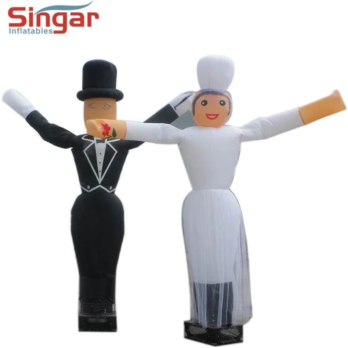 Inflatable Wedding Bride and Groom Air Dancer - 5m High