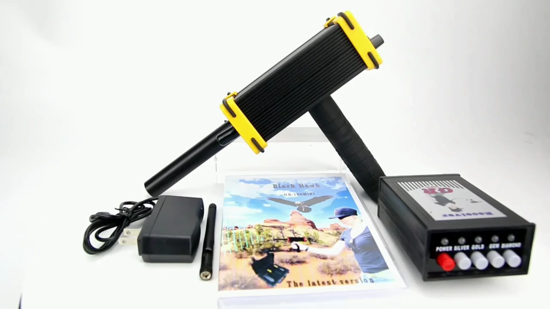 Yellow Mini Gr100 Long Range Gold Metal Detector With Carry Case For ...