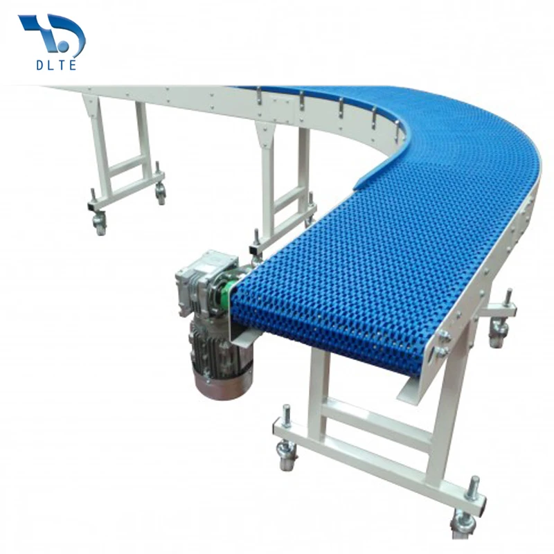 DLTE 90 Degree Turn Conveyor with Baffles - Smooth Running
