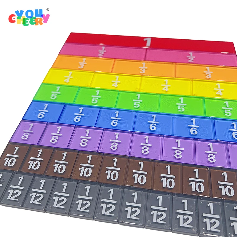 Montessori Mathematical Fraction Cognitive Matching Puzzle Decimal Semi ...