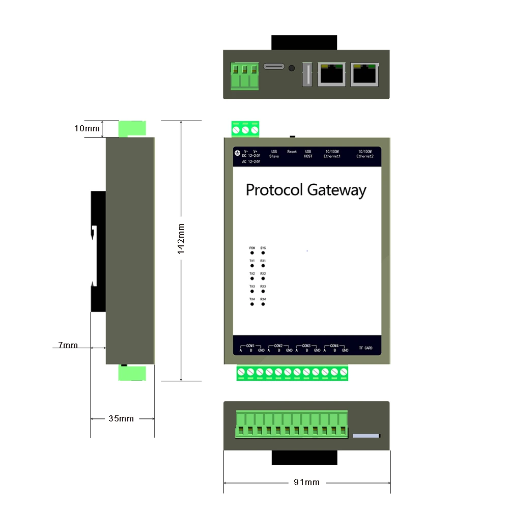 Industrial Control Automation Gateway Modbus IP Gateway