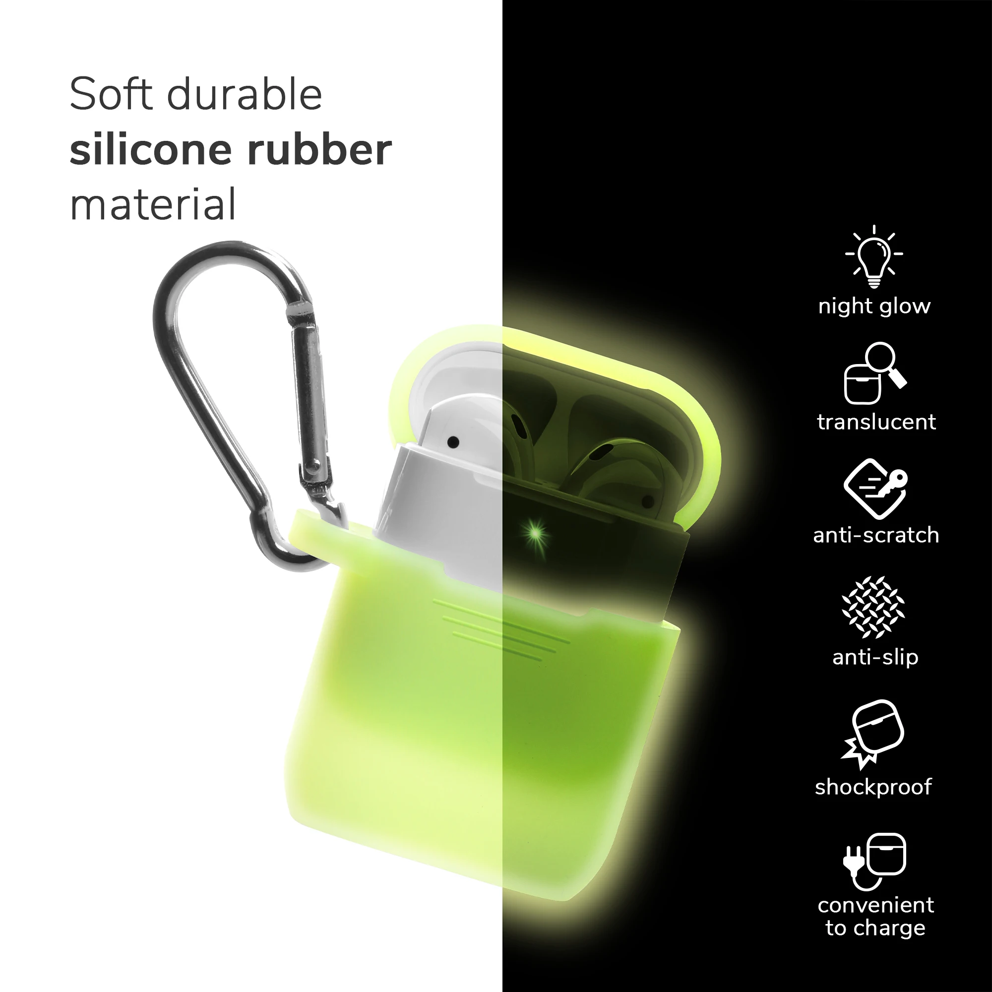 New Airpod Case Protective Silicone Cover And Skin For Airpod Charging ...