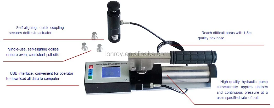 ASTM D 4541 ASTM D7234 Pull off Coating Adhesion Tester - BGD500