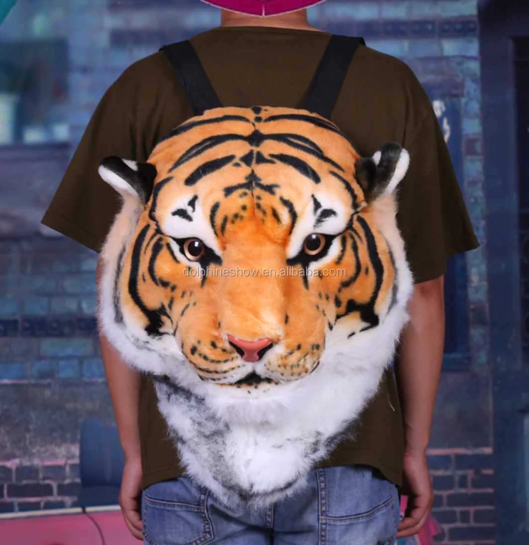 Custom Tiger Head Backpack - Cheap Plush Manufacture