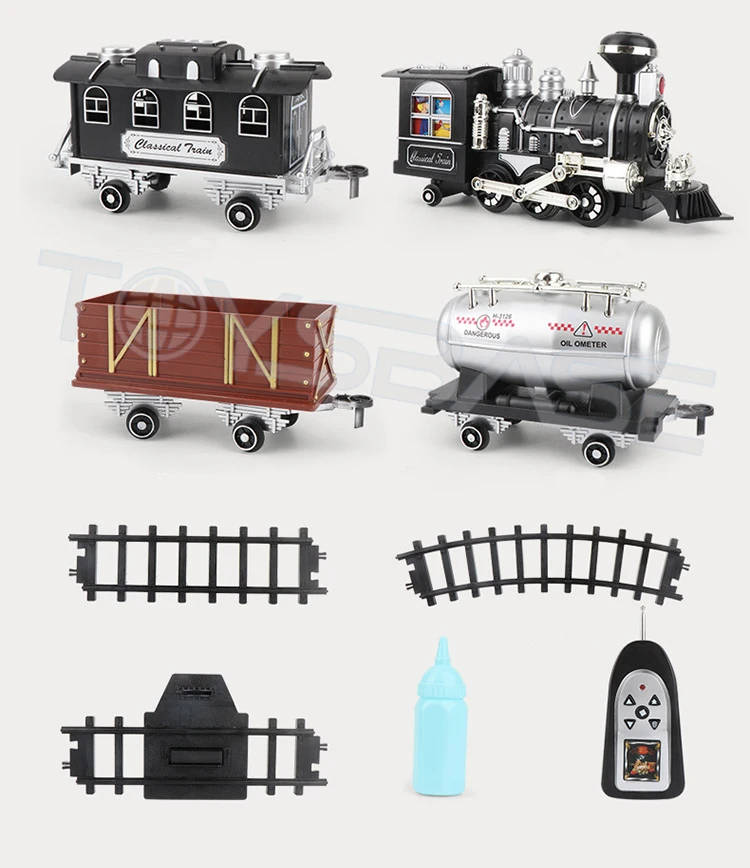 Electric Train Set For Adults Children Smoke Remote Control Classical ...