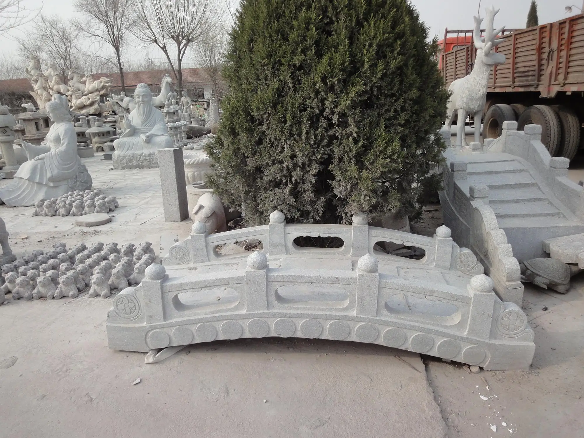 Natural Stone Carving Garden Bridge - Granite Arches for Sale