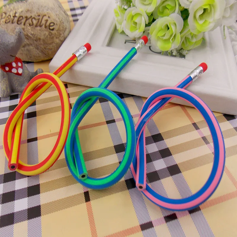 Soododo Folding Flexible Soft Pencil with Eraser for Children