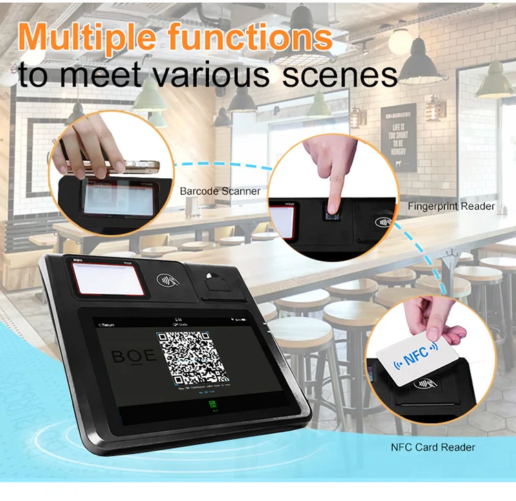 Telpo Tps520 10 Wireless 3g Biometric Fingerprint Pos With Thermal ...