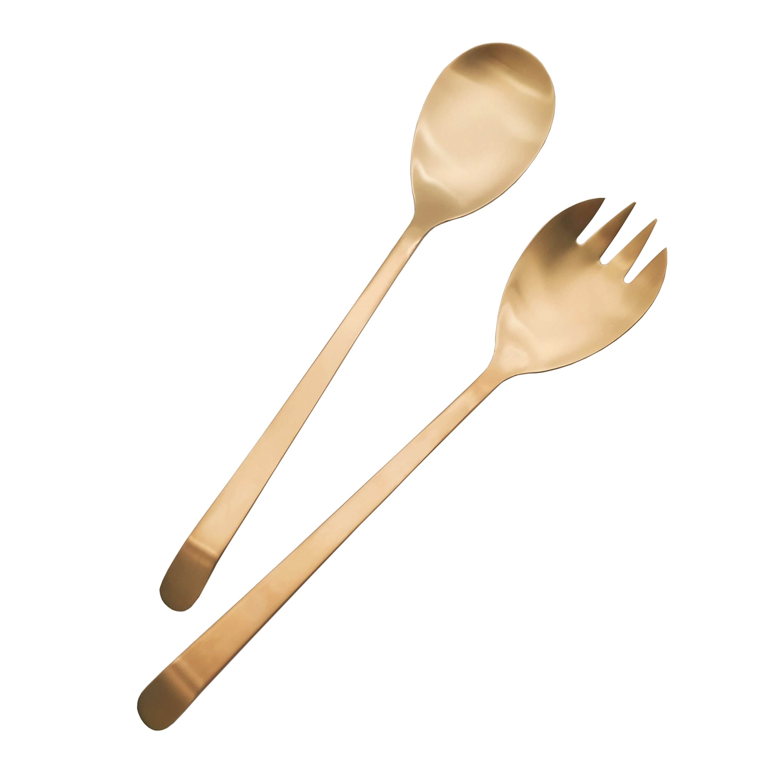 Stainless Steel Salad Spoon and Fork - Sustainable & Durable
