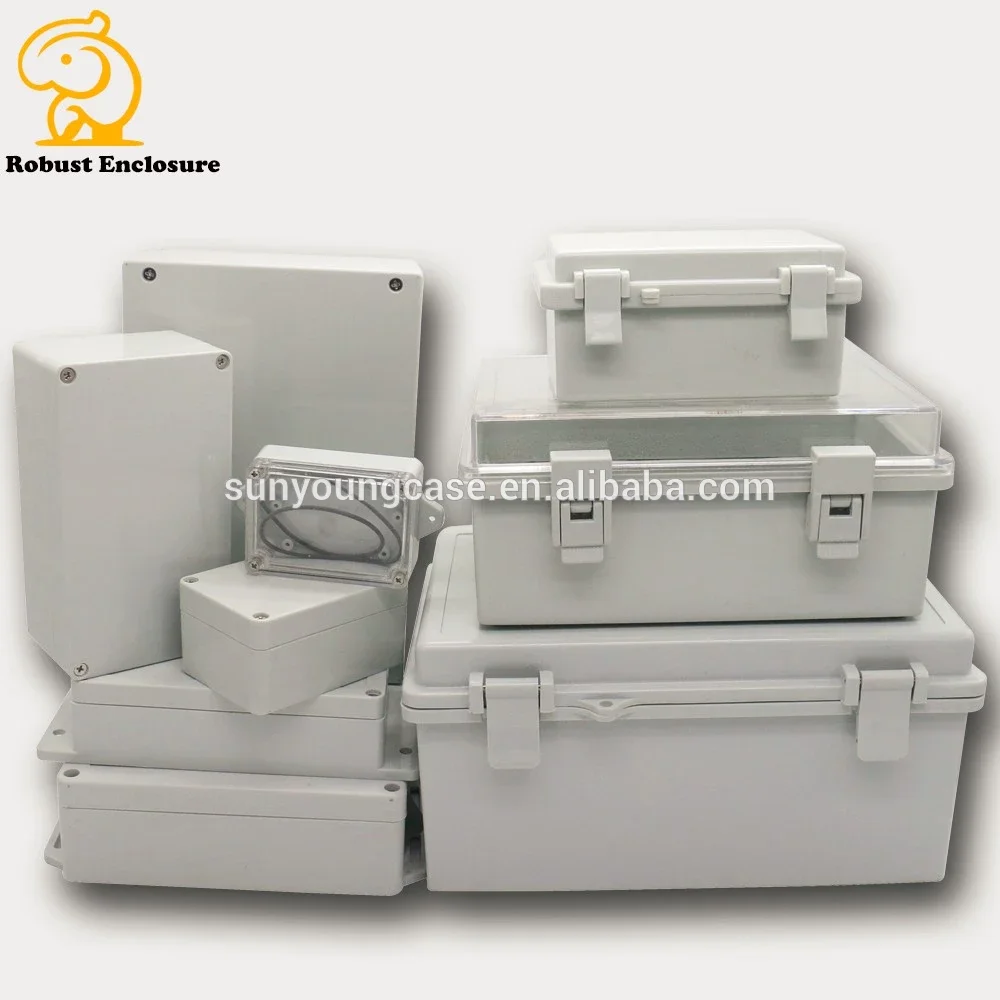 Outdoor Hinged Cover Plastic Enclosure IP65 Case 220x150x105 Mm