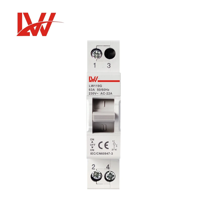 Din Rail Mounted Modular Changeover Switch 1P 230V 400V 63A 40A ...