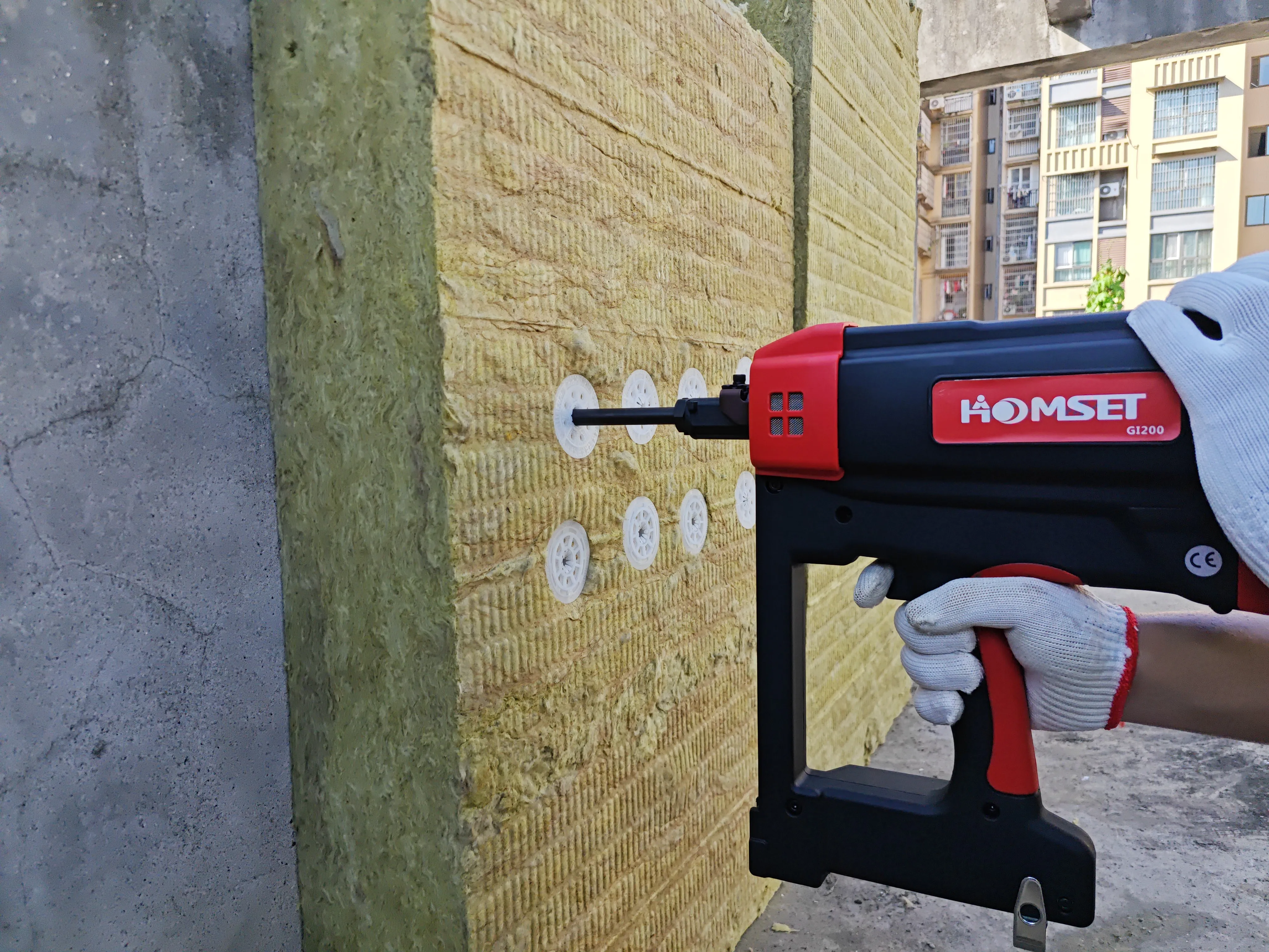 Gas Actuated Fastening Tool For Fastening Insulation Material To ...