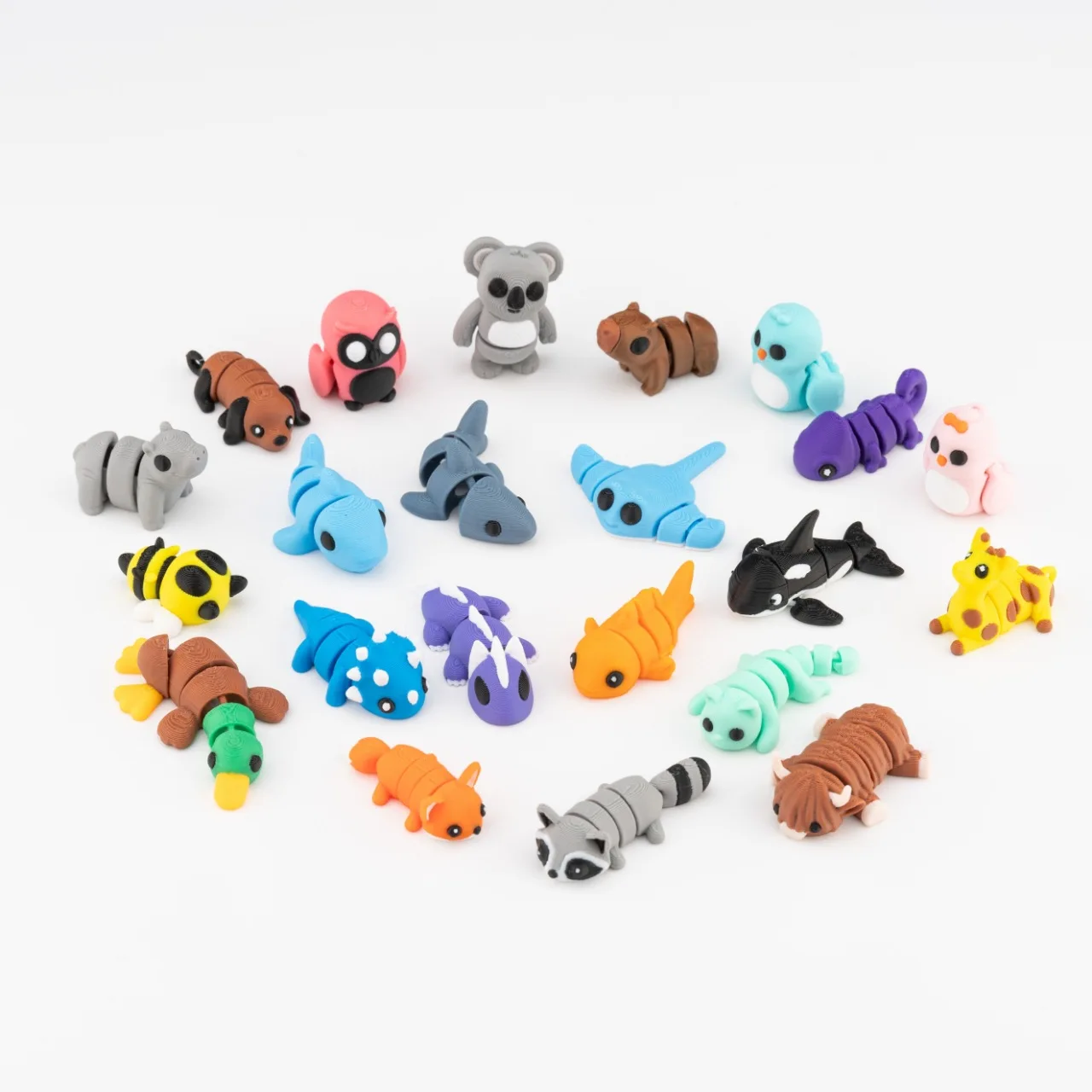 Popular for Amazon Mini 3D Printed Small Animal Collection Multi-Colour ...