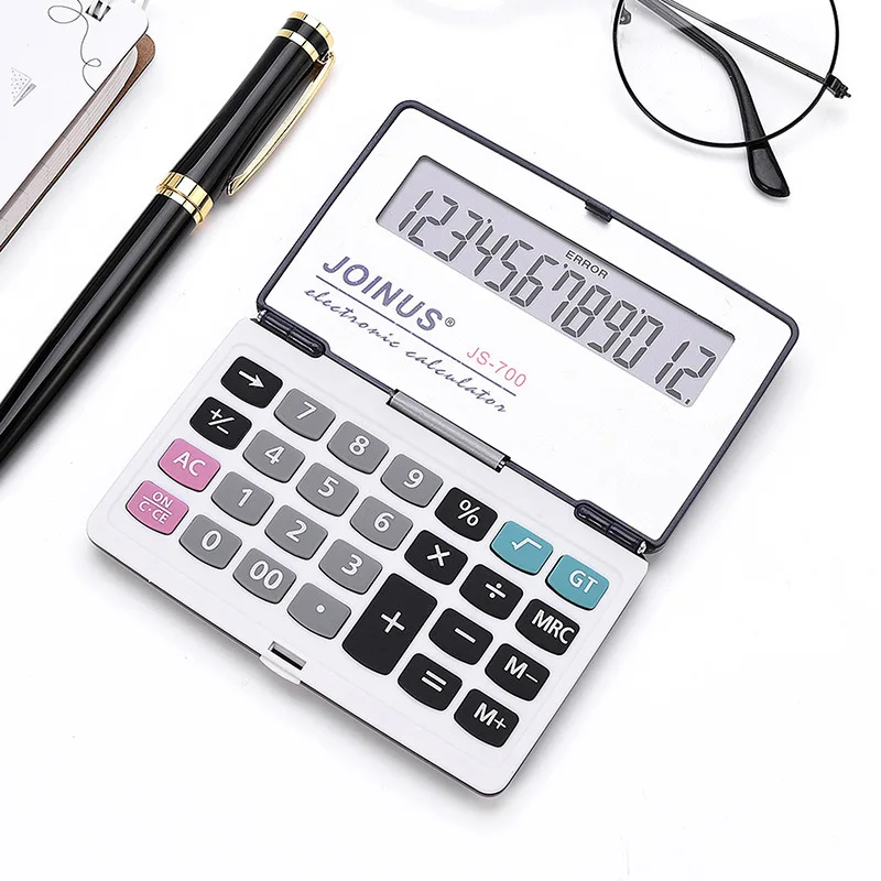 Mini Folding Flip Palm Calculator 12-Bit Calculator by ZHONGCHENG