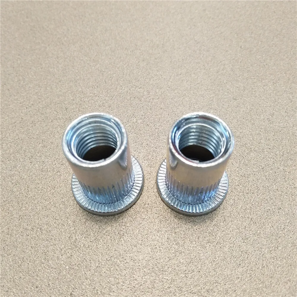 CYLINDER Flanged HEAD KNURLED OPEN NUT RIVET Insert Nut