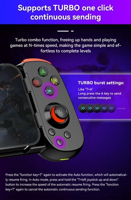 D6DP Wireless Gamepad: Extendable Bluetooth Controller for Android ...