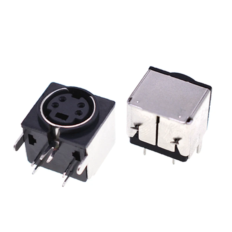 DIN-402G/DIN-403 PS2 Socket Circular Din Jack Connector 4Pins Contact ...