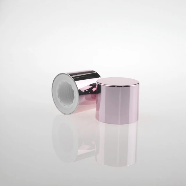Custom 24mm Rose Gold Plastic Cosmetic Bottle Caps 24/410 Screw Cap