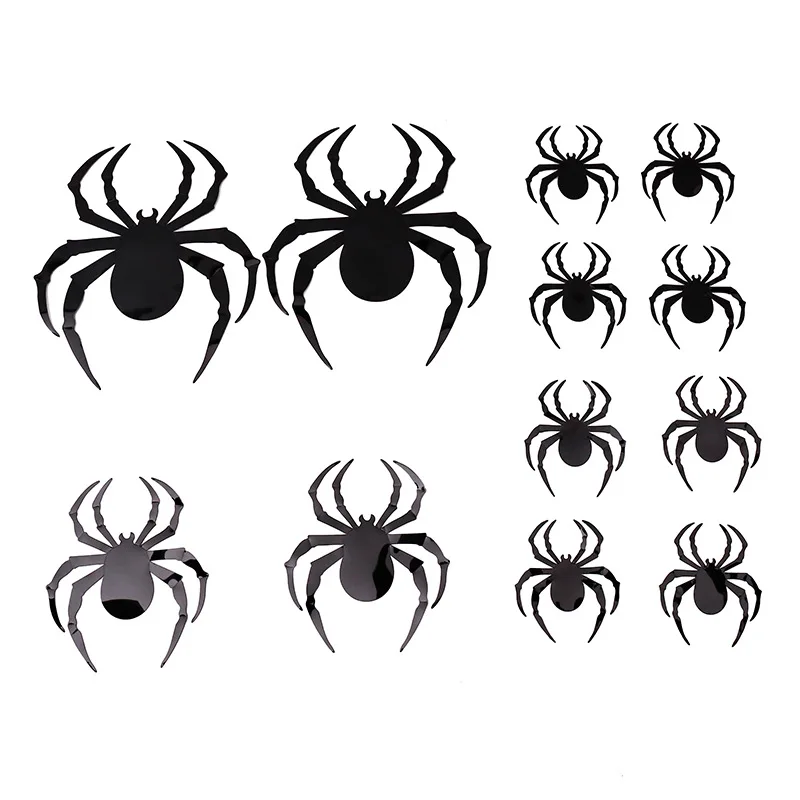 3d Spiders Window Wall Sticker Realistic Pvc Scary Decal Wall Stickers ...