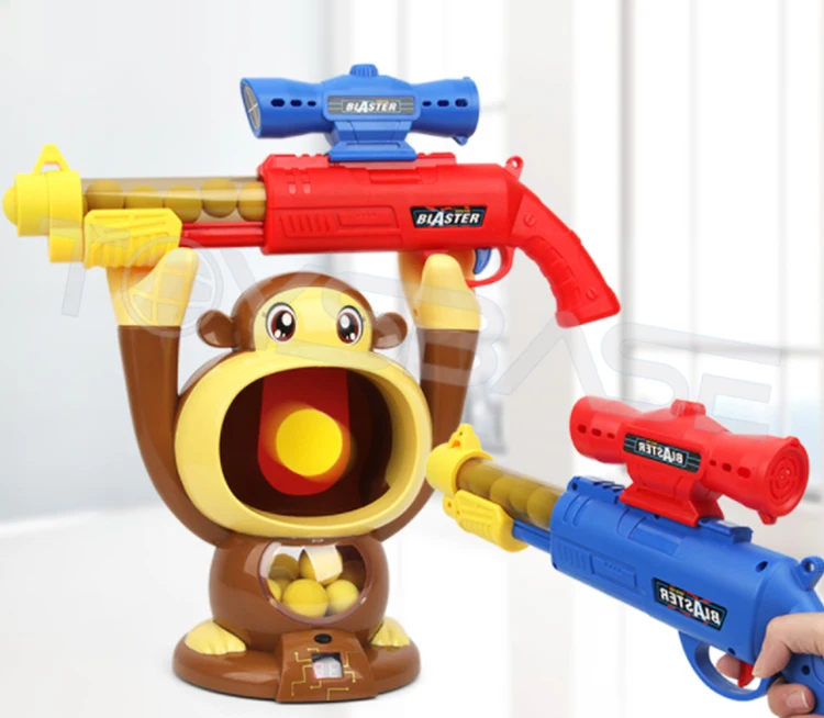 Shooting Gun Monkey - Fun Foam Ball Toy for Kids